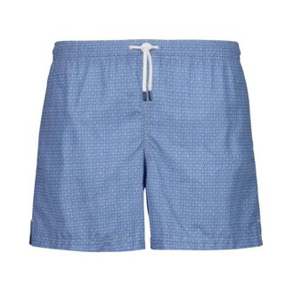Fedeli Blaue Airstop Stamp Badeshorts - - Swimwear - Herren - Blau - 2XL