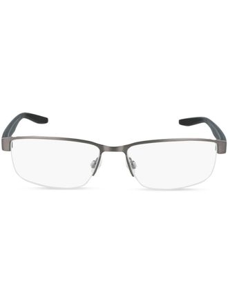 Nike lunettes de vue &agrave; logo imprim&eacute; - Gris