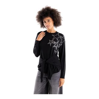 Brand Unique Rundhals-Strickpullover - - Knitwear - Damen - Schwarzk - XS