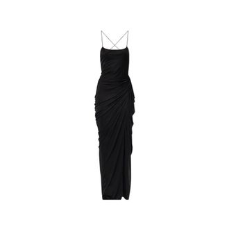 Versace Raffiniertes Viskose-Jersey-Abendkleid - - Dresses - Damen - Schwarzk - S