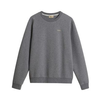 Woolrich Logo Interlock Rundhals - - Sweatshirts & Hoodies - Herren - Grau - 2XL