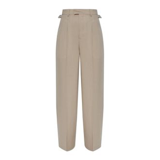 Ami Wollhose mit Falten - - Trousers - Damen - Beige - 4XS