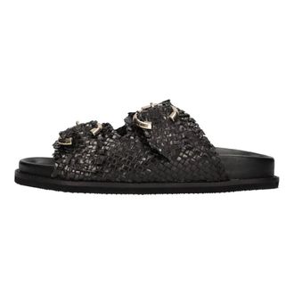Emanuelle Vee Femme, Chaussures, Noir, Taille: 41 EU Mules en cuir