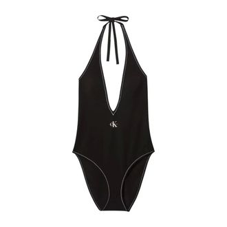 Calvin Klein Jeans Femme, Maillots de bain, Noir, Taille: 44 FR Maillot de bain une pi&egrave;ce plongeant