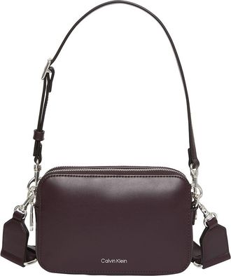 Calvin Klein Damen Webbing Double Strap Camera Bag Lv04f3165g Crossover, Red (Fudge)