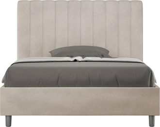 ITYhome Letto Imbottito 1 Piazza E Mezza 120x200 Cm Agueda Tipologia Della Rete: Con Rete - Materiale Ityhome: Microfibra - Colori Ityhome: Sabbia