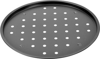 Original Kaiser Original Kaiser Delicious Crossini Pizzaform 32 cm, Blech rund, Pizzablech antihaftbeschichtet, gelochter Thermoboden, Schwarz