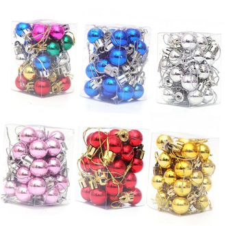 Cabilock 24st Weihnachtsanh&auml;nger Christbaumschmuck Kugeln Rote Dekorationen Christbaumschmuck Zum Aufh&auml;ngen Weihnachtskranz Mini-Weihnachtskugel Weihnachtsfest