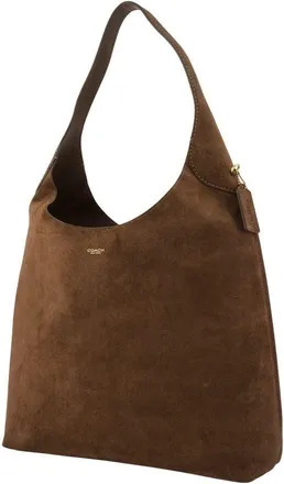 Coach Womens Brooklyn 9 Shoulder Bag - Coach Leather Brown Cowhide Shoulder-Hobo-Bags