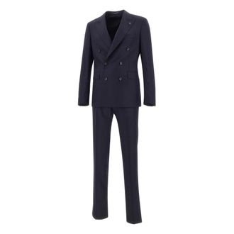 Tagliatore Homme, Costumes, Bleu, Taille: L Ensemble tailleur bleu marine en laine