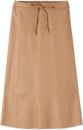 Oltre Femme, Jupes, Beige, Taille: 44 FR Jupe Midi Trap&egrave;ze