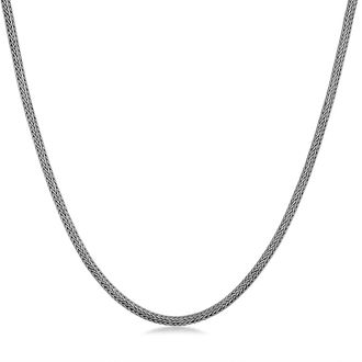 Kuzzoi Halsketten - Halskette Herren Basic Schlangenkette Oxidiert 925 - Gr. unisize - in Silber - für Damen