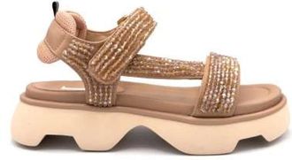 Jeannot Femme, Chaussures, Beige, Taille: 38 EU Sandalo perline