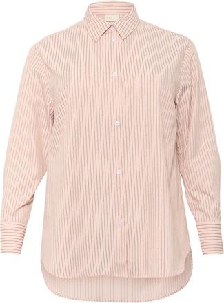 Kaffe Curve Femme, Blouses et Chemises, Rose, Taille: 48 FR Chemise &agrave; Rayures Lotus avec Col