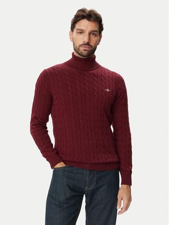 GANT Rollkragenpullover 8050607 Dunkelrot Regular Fit