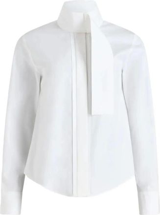 Patou Femme, Blouses et Chemises, Blanc, Taille: 38 FR Chemise en popeline &agrave; lavalli&egrave;re