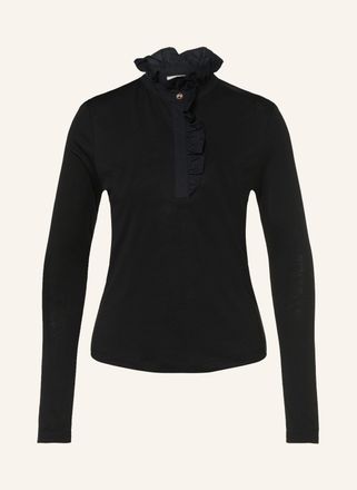 Rich & Royal Longsleeve Mit R&uuml;schen schwarz