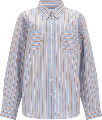 Dries Van Noten Lockere Baumwollbluse - - Blouses & Shirts - Damen - Blau - M