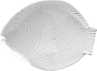 Pasabahce 10258 Marine Fisch Servierplatte, Glas, transparent, 1 Stück