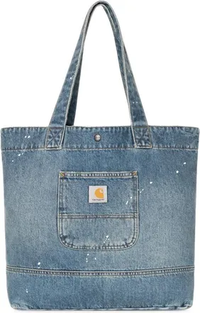 Carhartt Work in Progress Paint-splatter Denim Tote Bag