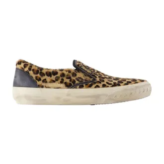 Golden Goose Leopard-Print Calf Hair Sneaker - Beige