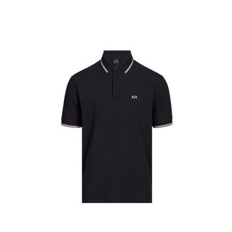 A|X Armani Exchange Polo kurze Baumwollärmel gemischt - Blau