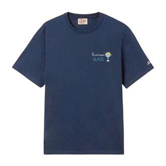 MC2 Saint Barth Homme, Tops, Bleu, Taille: XL T-shirt Business Glass
