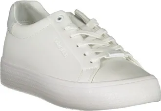 Calvin Klein Leather and Polyester Sneaker - White