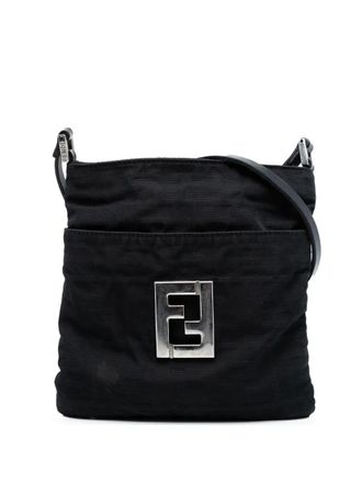 Fendi sac &agrave; bandouli&egrave;re &agrave; motif Zucca (2000-2010) - Noir