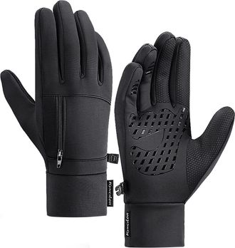 Generic Warme Winterhandschuhe, winddicht, rutschfest, mit Taschen-Design, für Outdoor, Laufen, Radfahren, Autofahren, Wandern, Handschuhe für Herren und Dame