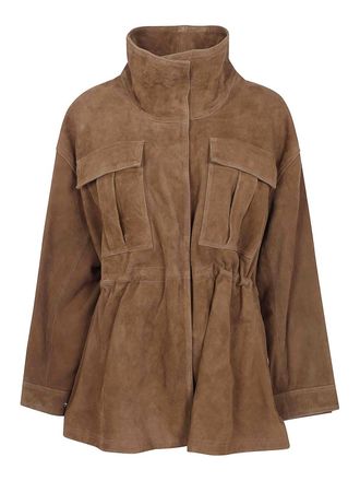 R&oacute;he Blouson En Cuir - Gris
