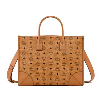 MCM Mcm, Femme, Sacs, Brun, Taille: ONE Size Grand cabas Visetos