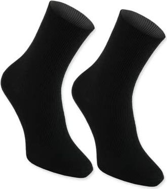 Rainbow Socks Femme Homme Chaussettes Diabetiques Sans Élastique en Coton - 1 Paire - Blanc - Taille 42-43
