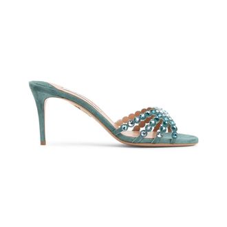 Aquazzura Sandalen - High Stiletto Heel Blue Sandals - Gr. 37,5 (EU) - in Grau - f&uuml;r Damen