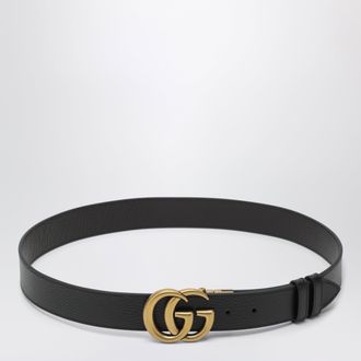 Gucci Wendeg&uuml;rtel aus schwarzem/braunem Leder mit Double-G-Schnalle