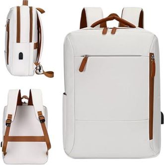 Generic Bkljkf Sac &agrave; dos pour ordinateur portable pour femme - Sac pour ordinateur portable de 15 pouces avec design de poche d&eacute;contract&eacute; pour mode lieu de tr