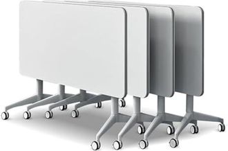 Generic Klappbarer Konferenztisch, Konferenzraumtisch, klappbares Design, 150 kg Tragkraft, mit leisen Rollen, mobiles Meeting(4pcs,160cm)