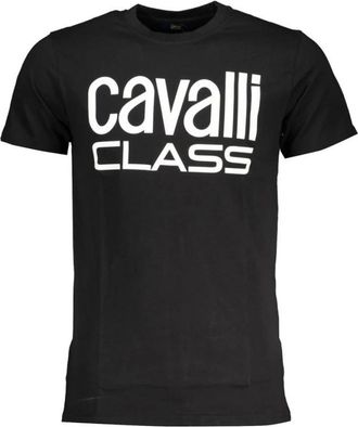 Cavalli Minimalistisches Logo-T-Shirt f&uuml;r M&auml;nner - - Tops - Herren - Schwarzk - XL