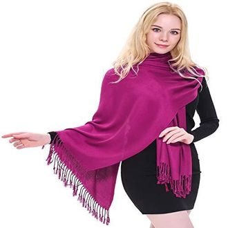 CJ Apparel Fuchsia Violet Couleur Unie Ch&acirc;le &eacute;charpe &eacute;tole Wrap Ch&acirc;les Pashminas Nouvelle