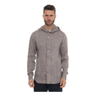 Kiton Hooded Shirt - - Shirts - Herren - Grau - 2XL