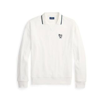 Polo Ralph Lauren Sweatshirt mit Polokragen aus Frottee - - Sweatshirts & Hoodies - Herren - Wei&szlig; - XL