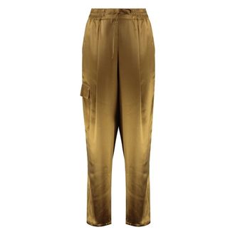Yves Salomon Satin Hose mit Elastischem Bund - - Trousers - Damen - Braun - XS