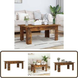 vidaXL Couchtisch R&auml;uchereiche 100x60x42 cm Holzwerkstoff - Couchtisch - Wohnzimmerm&ouml;bel - Holzm&ouml;bel - Rauchereiche - Moderner Couchtisch