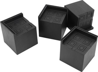 Bediffer Quadratische Kunststoff-M&ouml;belerh&ouml;hungen, Langlebige Bettbeinst&uuml;tze f&uuml;r Waschmaschine, 4 St&uuml;ck, f&uuml;r Couch, Tisch, Sofa