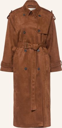 Drykorn Drykorn Trenchcoat Peplow In Lederoptik braun