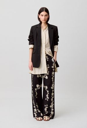 Claudie Pierlot Pantalon large fleurs