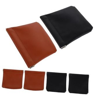 Minkissy 6 Pièces sac de beauté Petit sac de rangement trousse de maquillage pour petite trousse de maquillage bijoux de stockage de bijoux PU