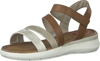 Jana Softline Damen 8-8-28266-20 Sandale, Cognac Comb, 40 EU