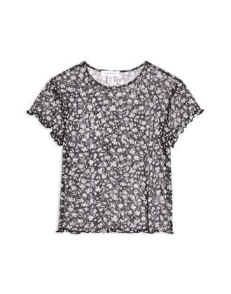 Topshop DITSY LETTUCE MESH TOP