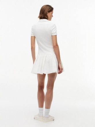 Tommy Jeans Polokleid TJW RIB POPLIN POLO DRESS EXT mit gerippter Struktur, Slim Fit in Mini-L&auml;nge